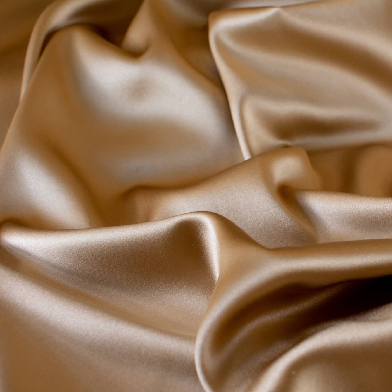 Designer Stretch Silk Charmeuse Golden Honey - 'Glimmer'